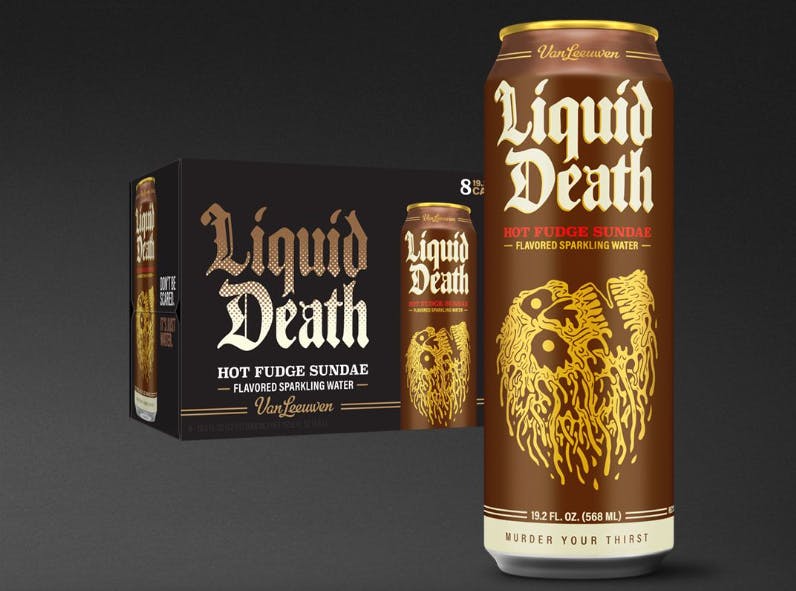 Liquid Death & Van Leeuwen conspire to create a hot fudge sundae ...