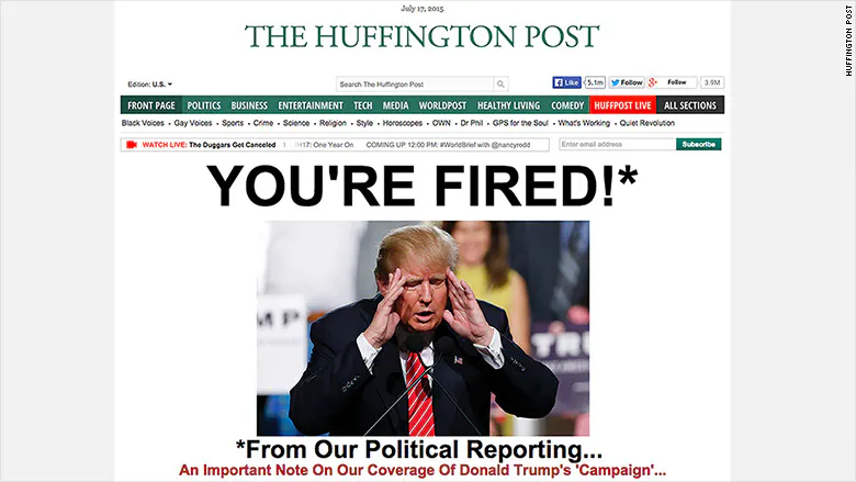 Why The Huffington Post has relegated Donald Trump coverage to its ...