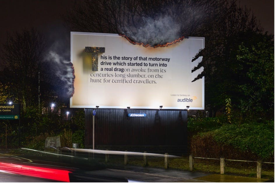 Ad of the Day: Audible billboards illustrate the escapism of a good ...