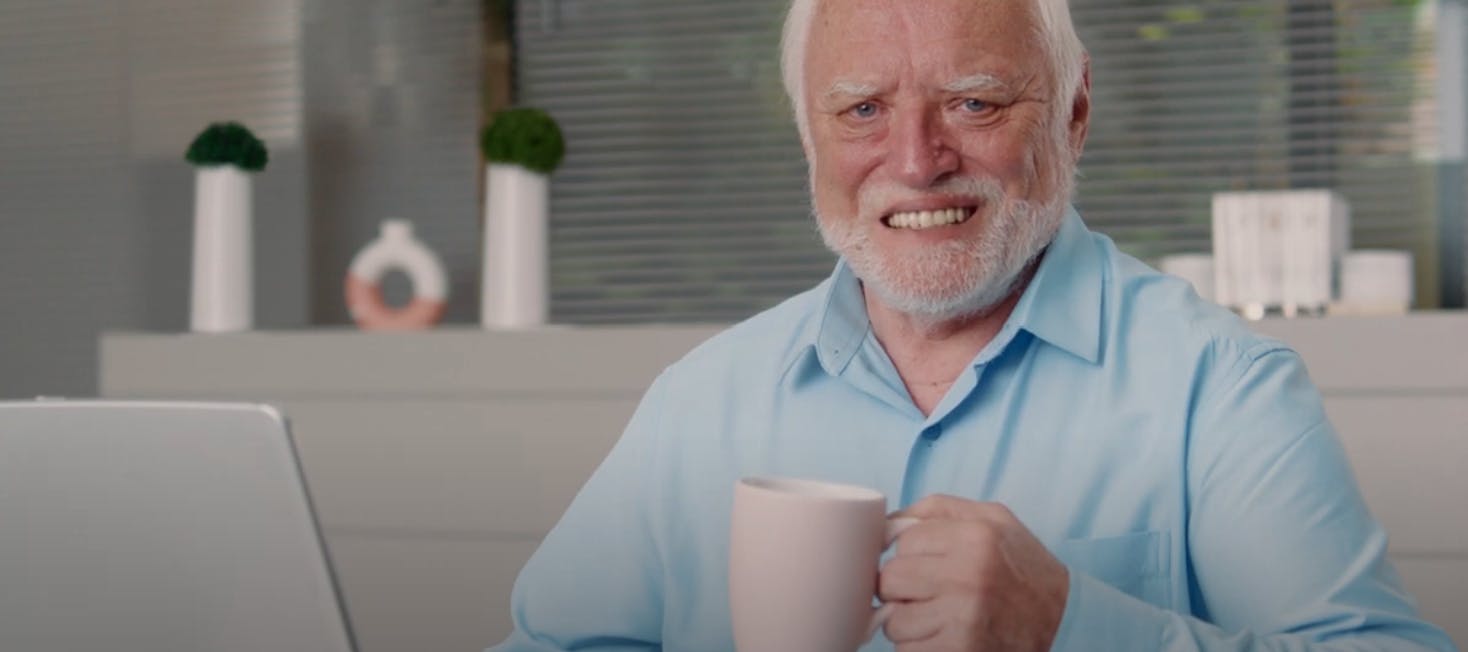 Hide The Pain Harold realizes cause of strained face in antacid ad ...