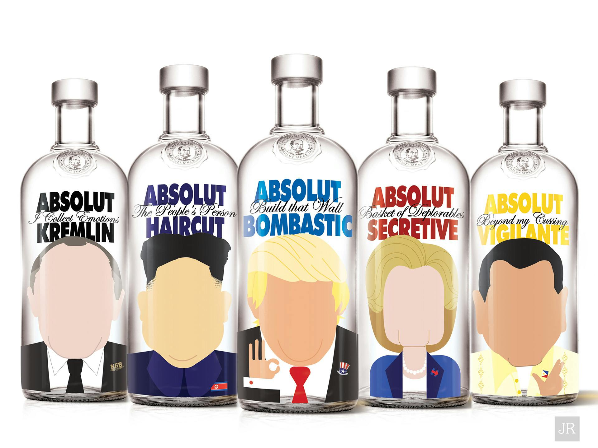 Absolut Vodka bottles reimagined as world leaders | The Drum