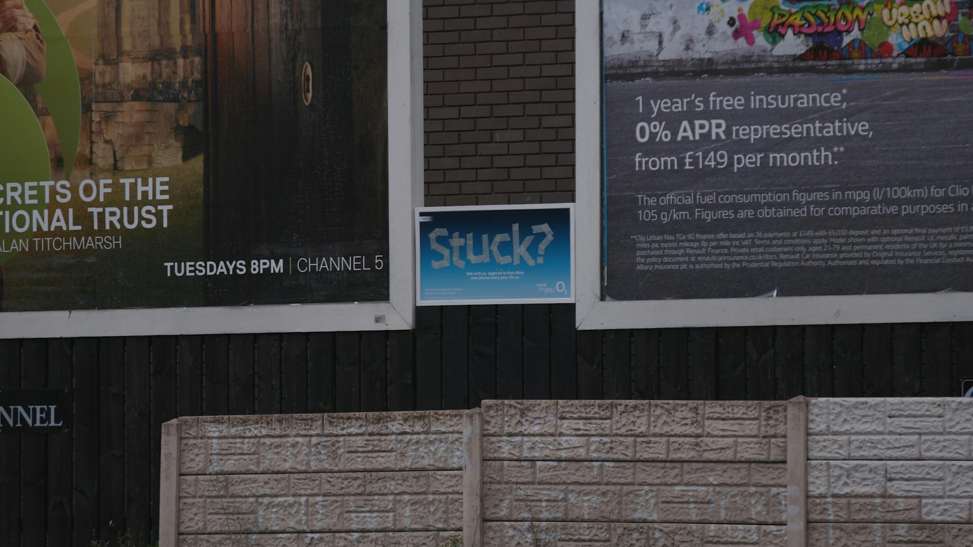 O2 follows up 'Oops' smashed billboards with slapdash, taped-up 'Stuck ...
