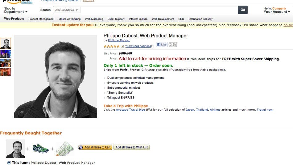 The most creative CVs inspired by Google, Facebook, Vine, Amazon and ...