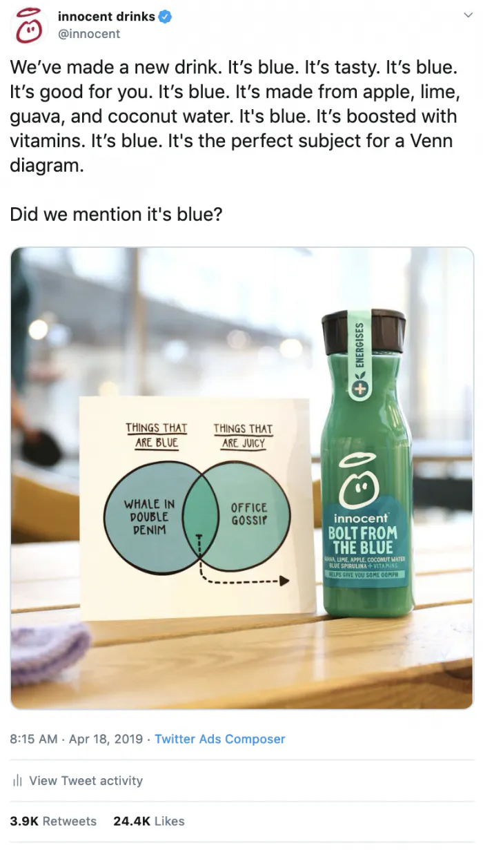 Why Innocent Drinks decided to get blue and argumentative on social ...